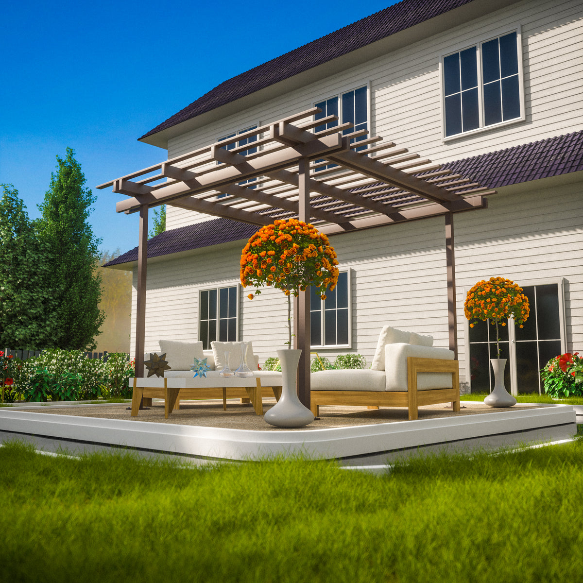 FSOLS Free Standing Pergolas--Assembled in a Weekend, Enjoyed for Life ...